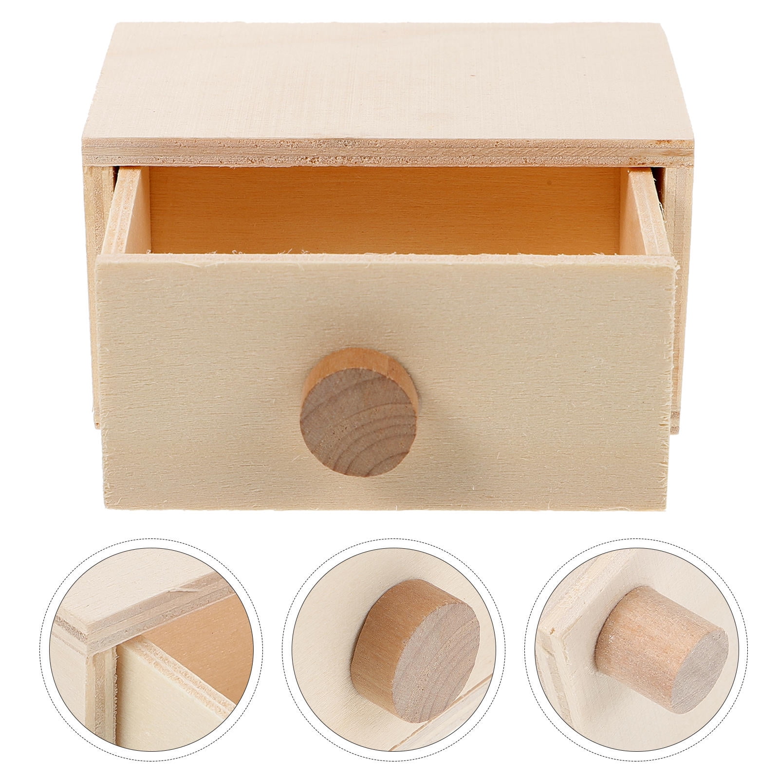 STRANDCHIC 3Pcs Drawer Boxes for Home Storage Wooden Boxes For Crafts ...