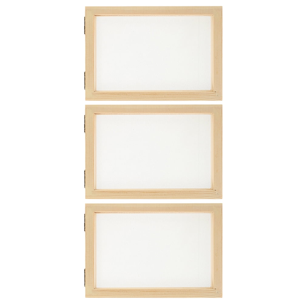 STRANDCHIC 3Pcs Papermaking Kit Wood Frame for Paper Making Rectangular ...