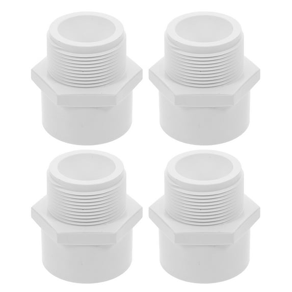 STRANDCHIC Threaded PVC Adapter 4Pcs White for Quick Connections and ...