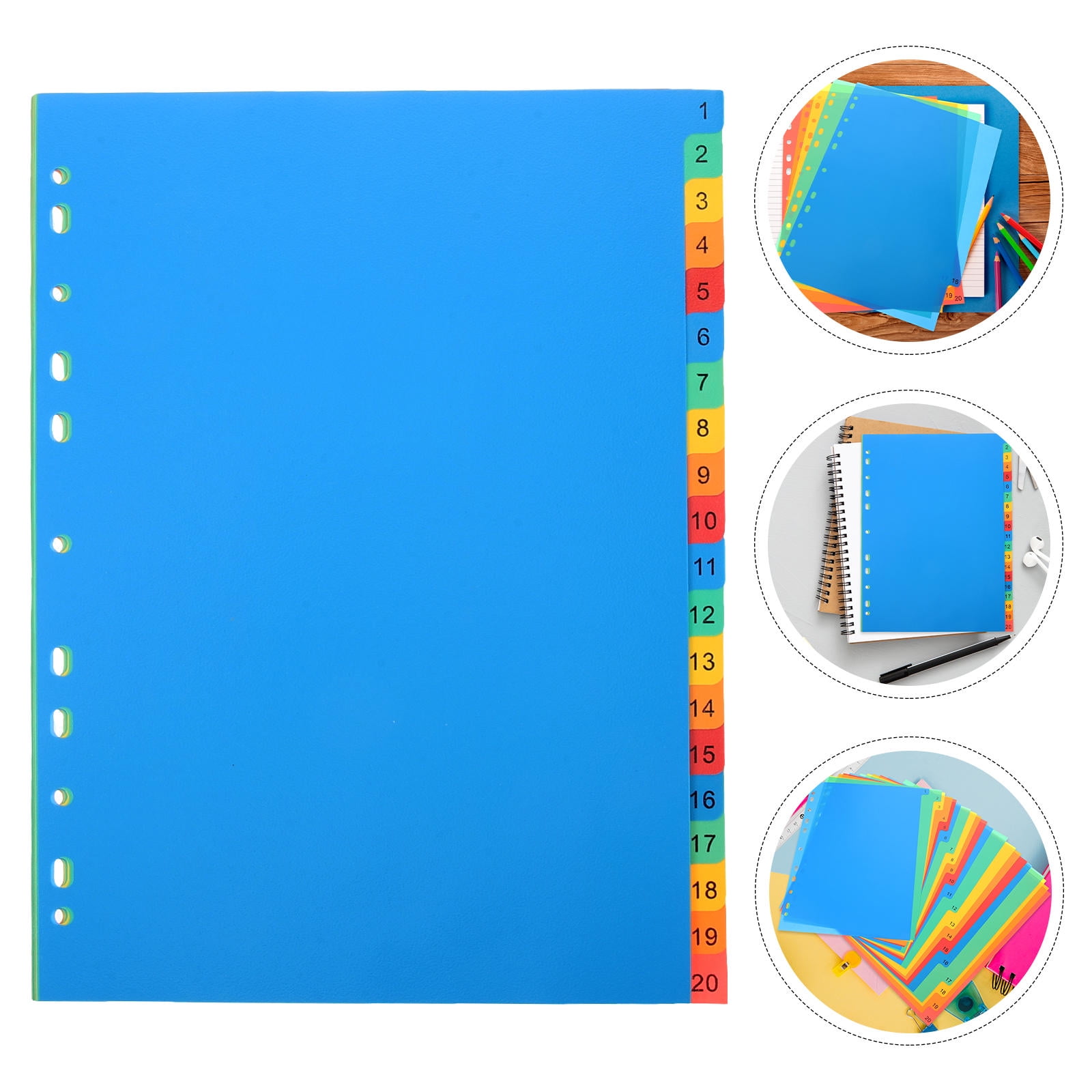 STRANDCHIC 5Pcs Professional Plastic Binder Dividers Assorted Colors ...