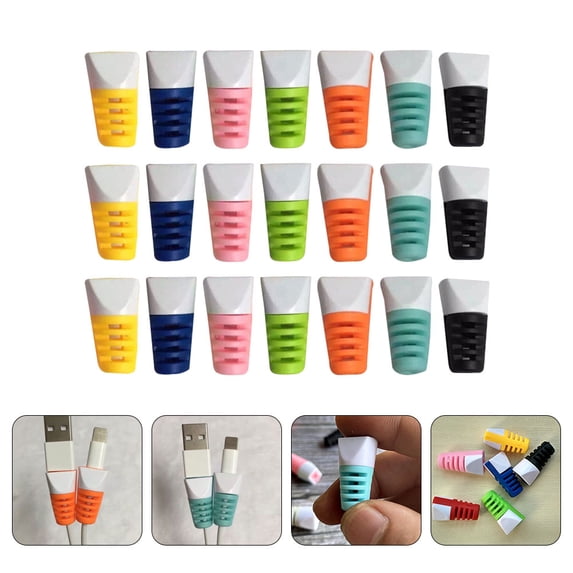 STRANDCHIC 50 Pcs Charging Cable Protectors ABS Assorted Color for Easy ...
