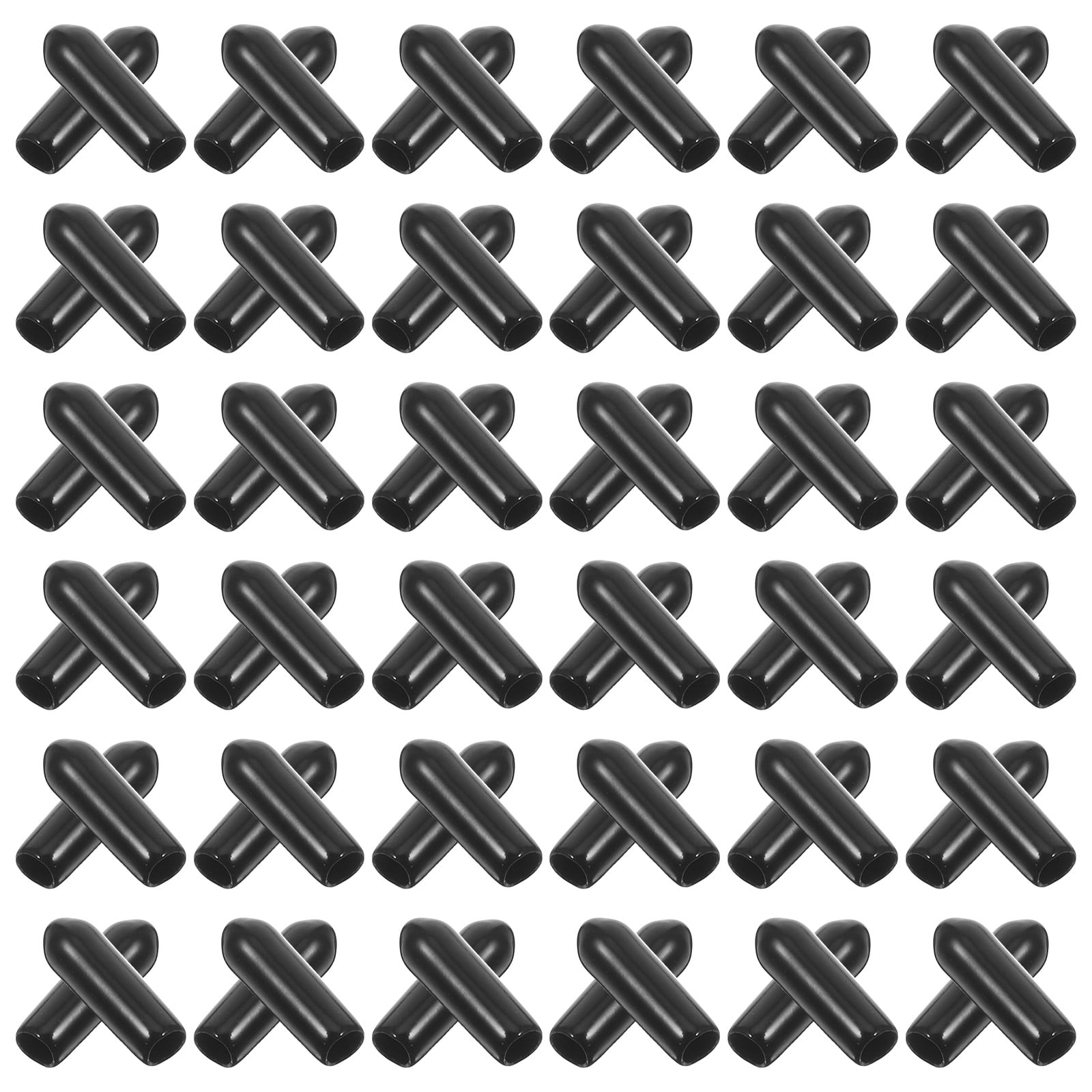 STRANDCHIC 500Pcs Flexible Hook End Caps Black Screw Tip Covers for ...