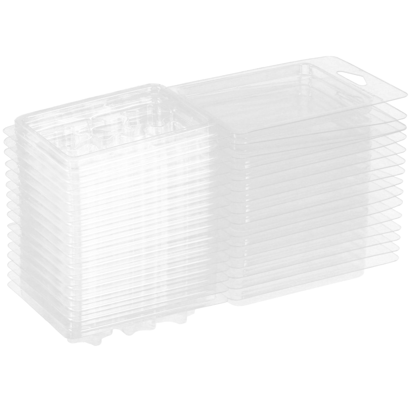 STRANDCHIC 50Pcs Wax Melt Molds Transparent Plastic Hexagonal Star ...