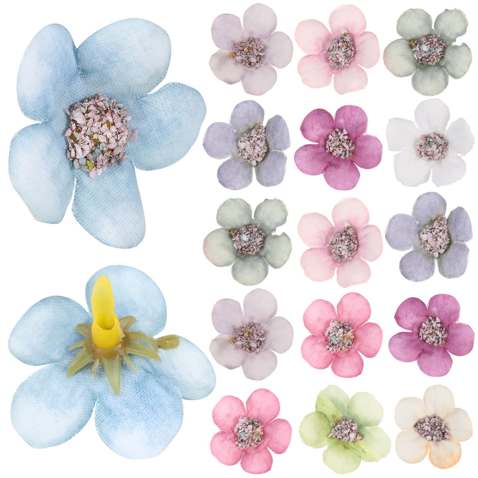 STRANDCHIC 50pcs Artificial Colored Daisies Faux Flower Heads Assorted ...