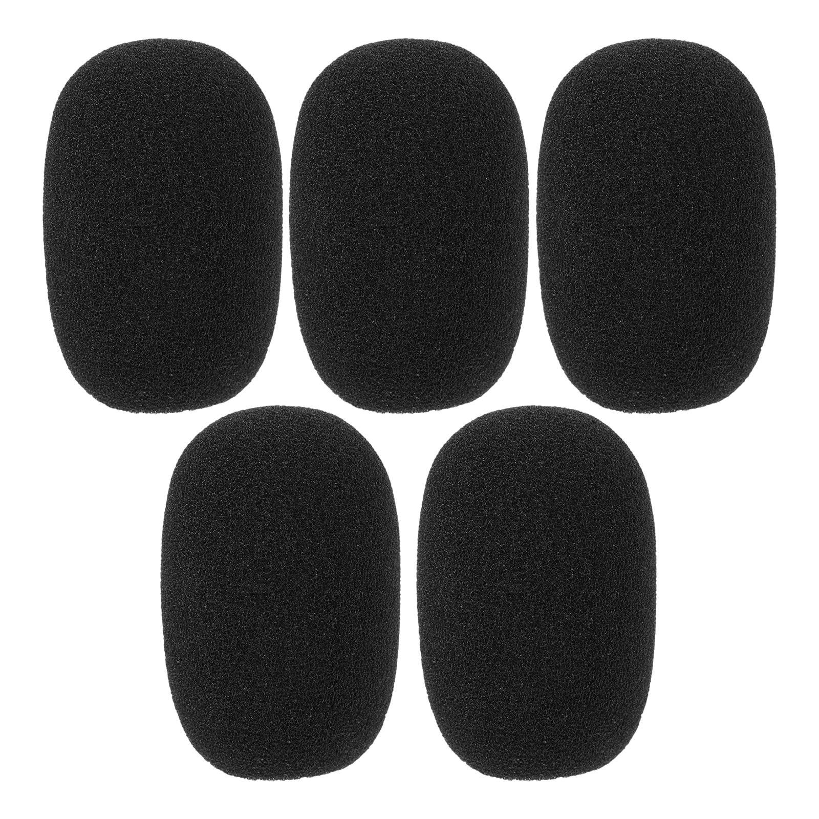 STRANDCHIC 5Pcs Black Microphone Windscreens Sponge Covers for Voice ...