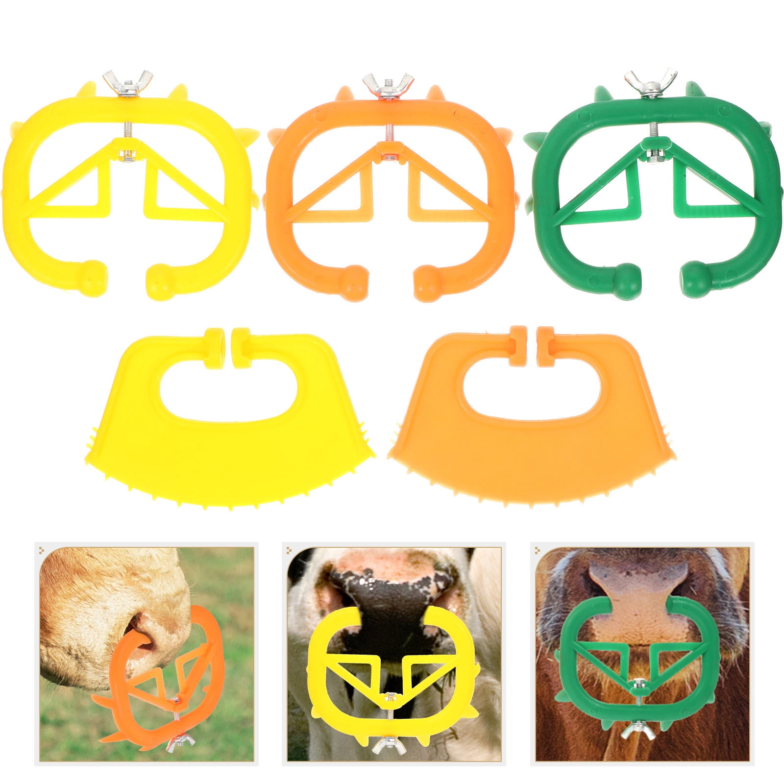 STRANDCHIC 5Pcs Weaning Tool for Cows Cattle Nose Ring with Reduce ...