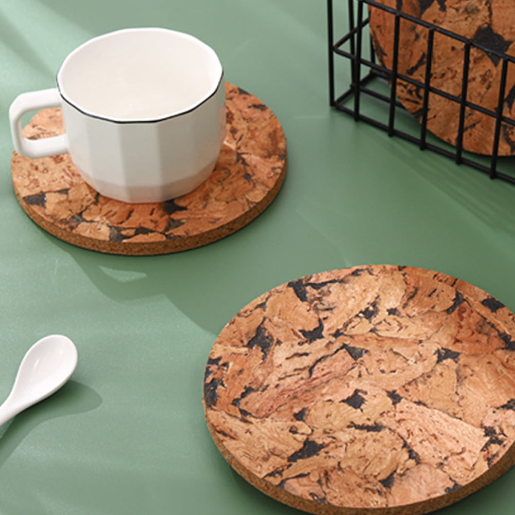 STRANDCHIC Insulation Pad Coasters Cup Coaster Chocolate Cork 6Pcs ...