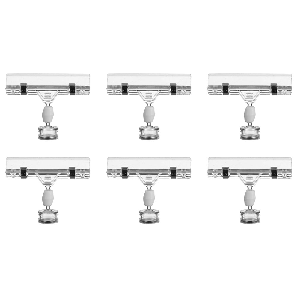 STRANDCHIC 6Pcs Silver Price Tag Clamp Magnetic Sign Clip Lightweight ...