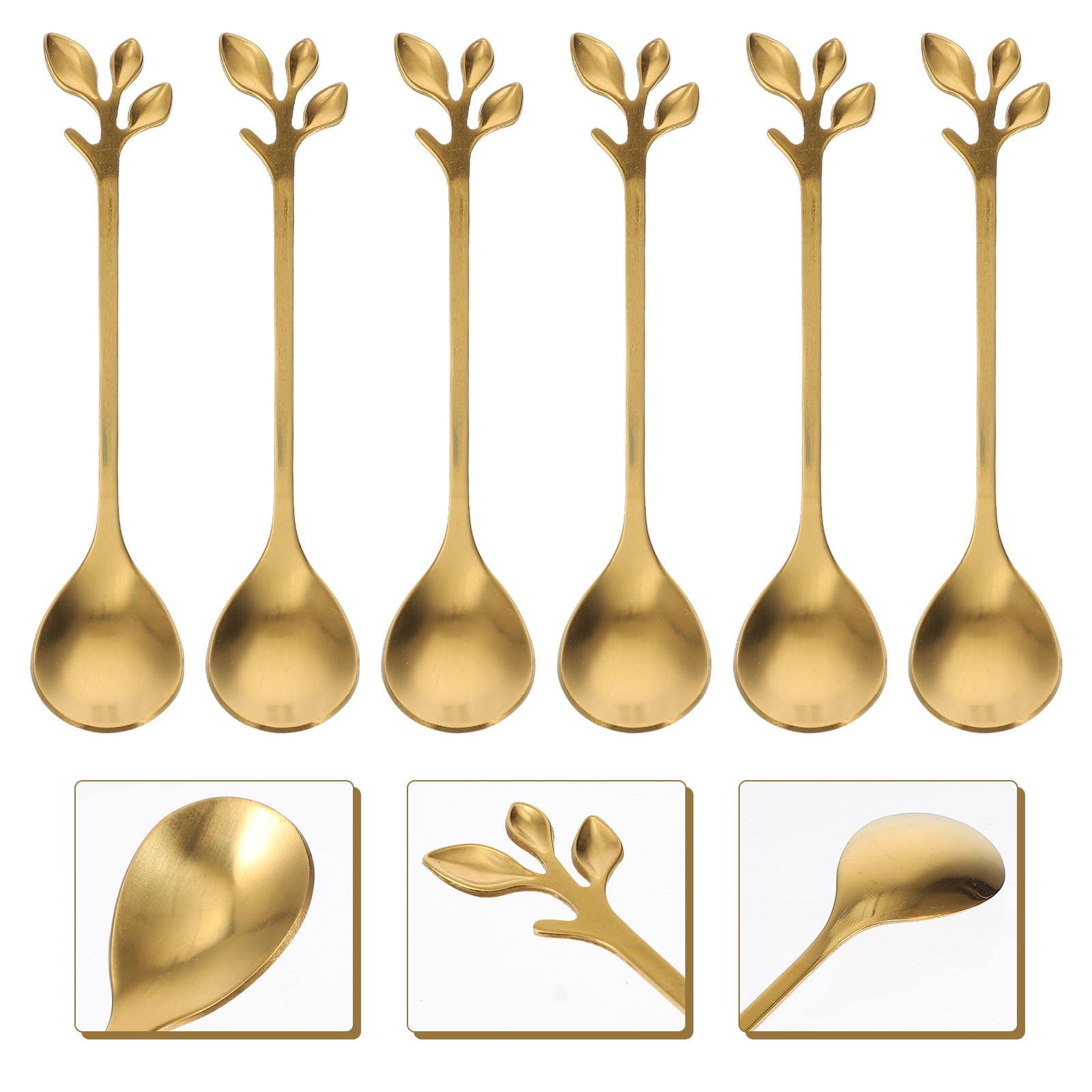 STRANDCHIC 6pcs Decorative Spoons Set for Serving Desserts and Coffee ...