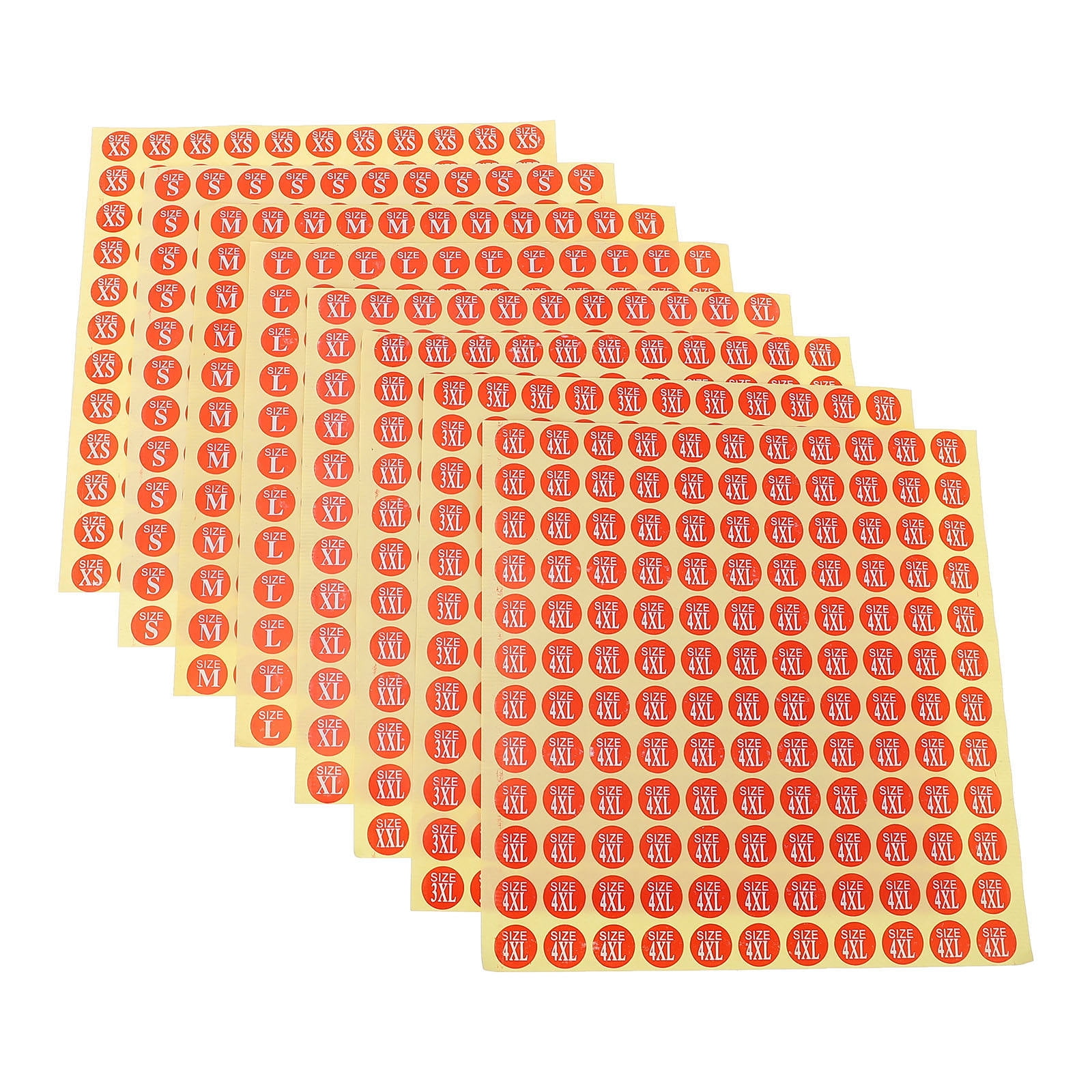 STRANDCHIC Red Clothing Size Sticker Label Self Adhesive for Garment ...
