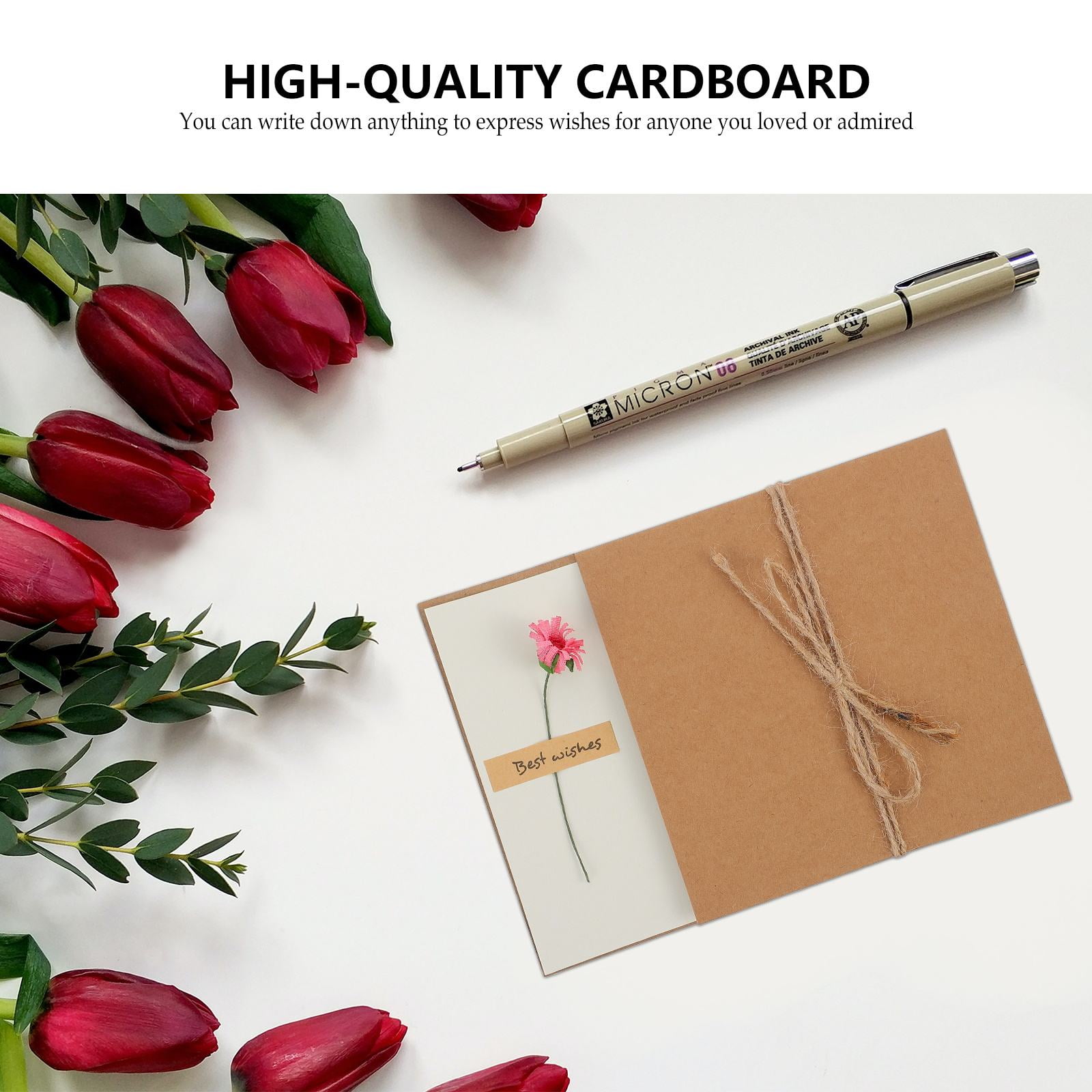 STRANDCHIC 8Pcs Chic Paper Blessing Cards with Material for Festival ...