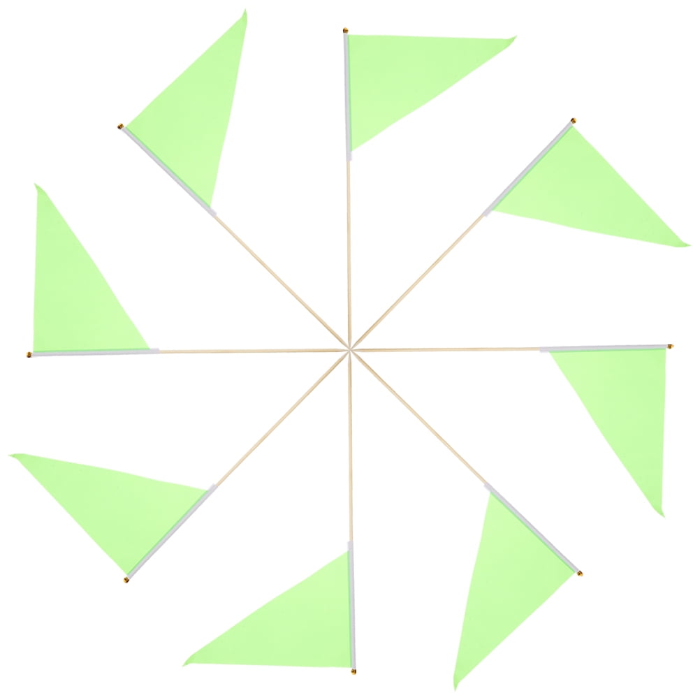 STRANDCHIC 8Pcs Construction Banner Flag Marking Flags Green Polyester ...