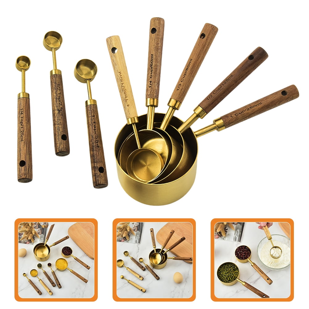 STRANDCHIC 8Pcs Measuring Spoons Sets Metal for Scooping Cocoa and ...