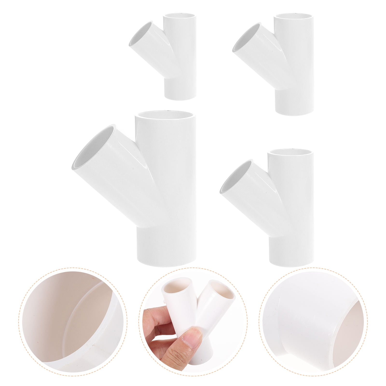 STRANDCHIC 8Pcs PVC Water Fitting 3 Way Connector White for Greenhouse ...