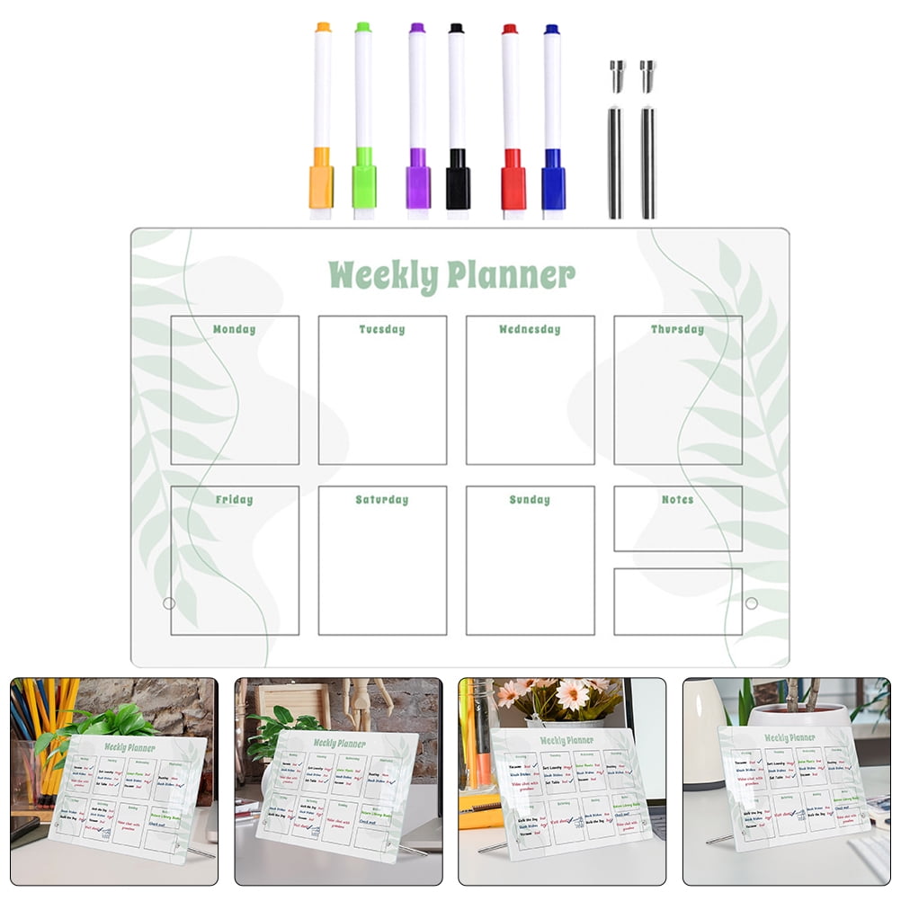 STRANDCHIC Acrylic Erasable Note Boards 1Set For Office Use Desktop ...