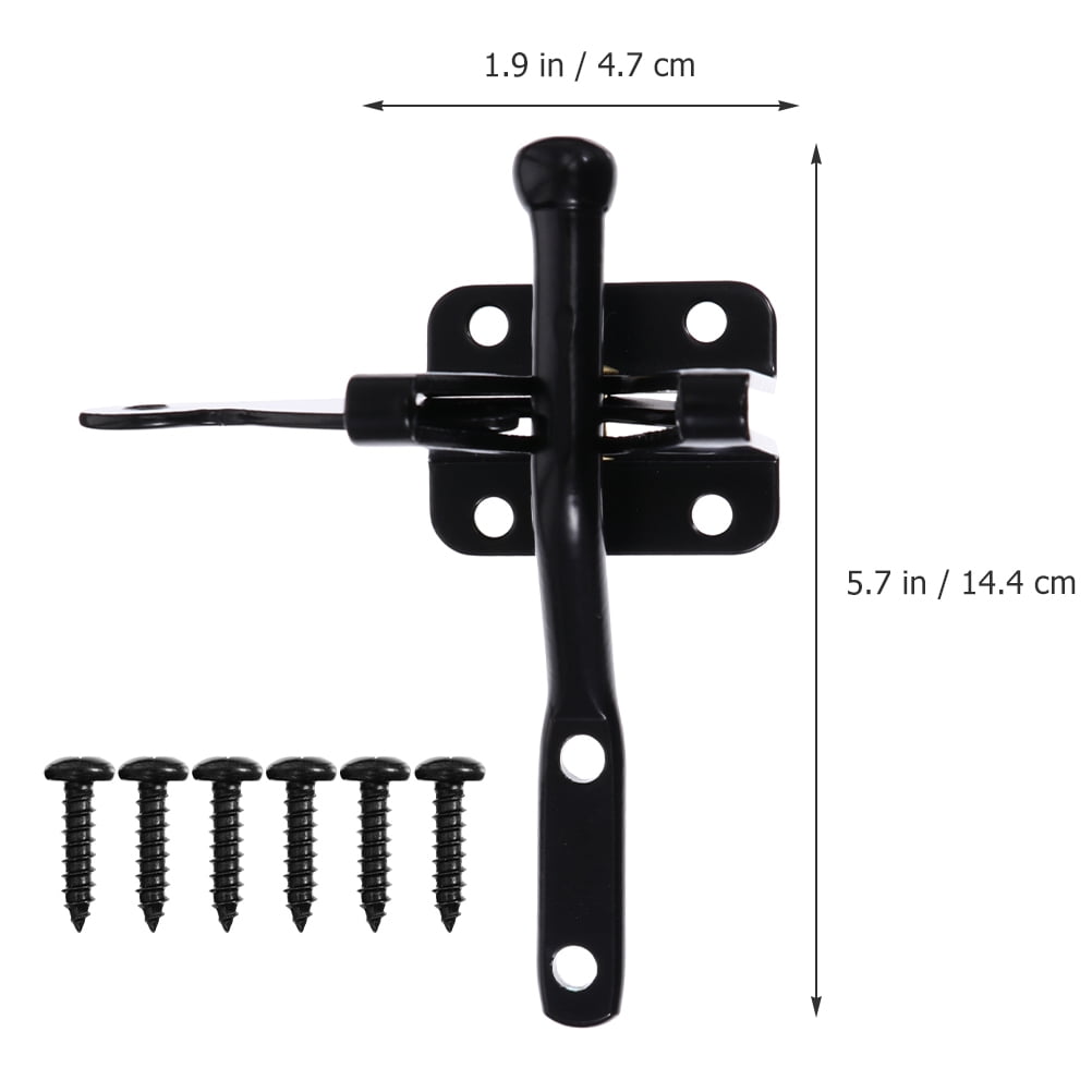STRANDCHIC Carbon Steel Black Gate Latch for Outdoor Use with Gravity ...