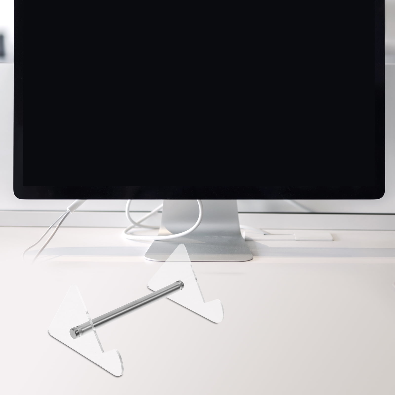 STRANDCHIC Desktop Keyboard Stand Iron And Acrylic Flat Platform Simple ...