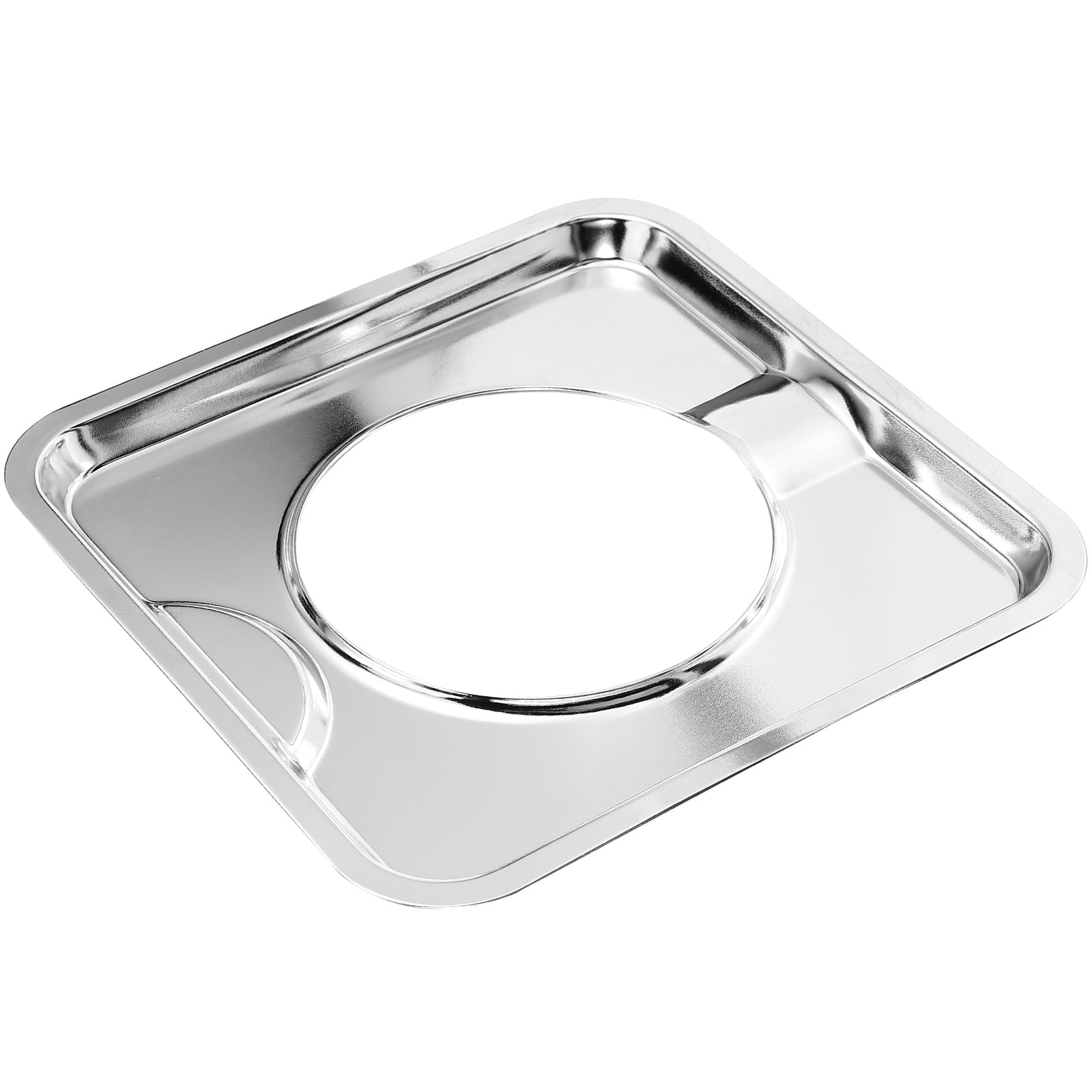 STRANDCHIC Electric Burner Drip Pan Iron Plating Silver 1Set - Walmart.com