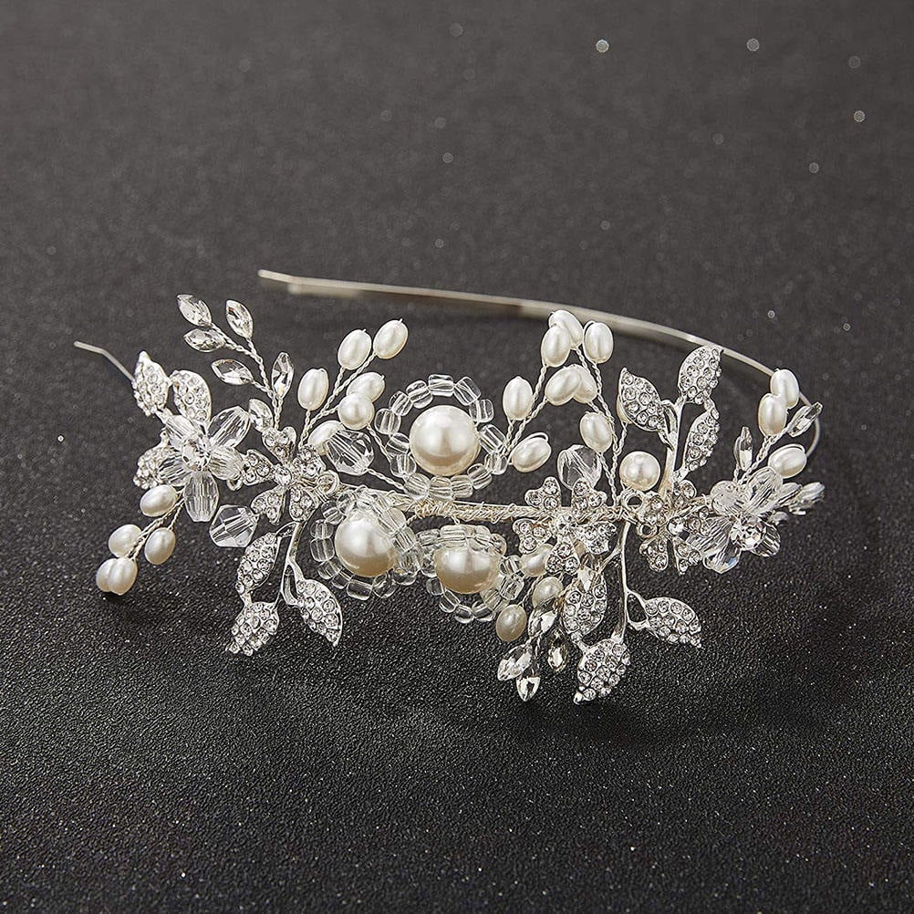 STRANDCHIC Elegant White Bridal Hair Bands for Weddings, Beautiful ...