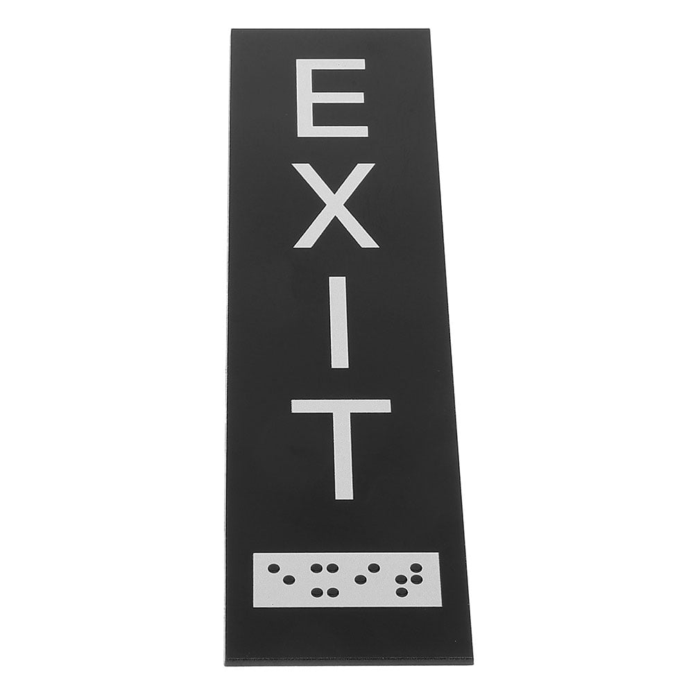 STRANDCHIC Safety Exit Sign Sleek Acrylic Emergency Sign for Door Black ...