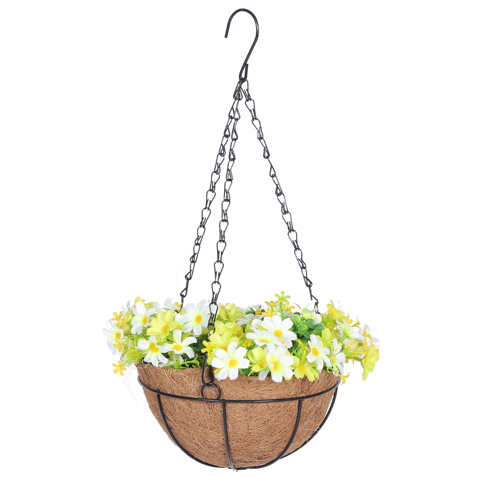 STRANDCHIC Vivid Artificial Hanging Baskets Silk and Iron Home Decor ...