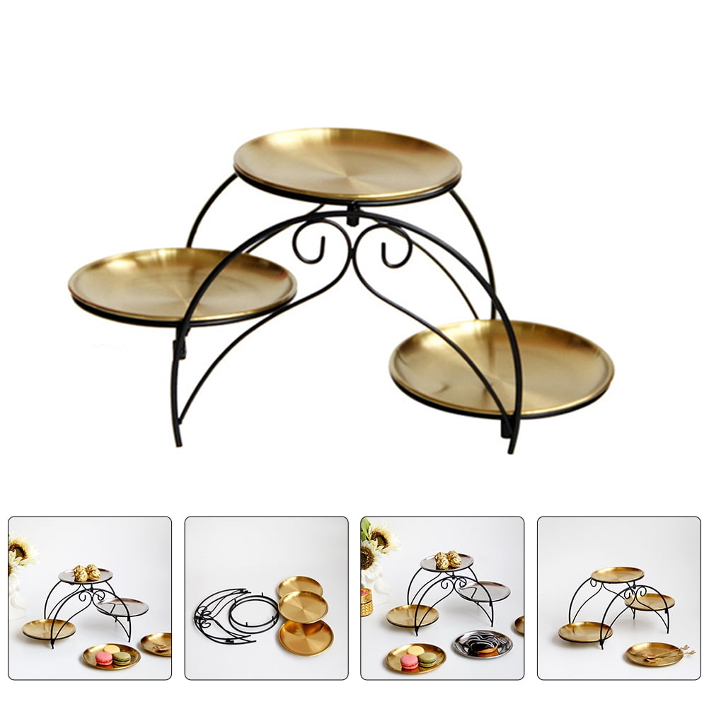 STRANDCHIC Golden Dessert Storage Rack for Fruit and Snack Display with ...