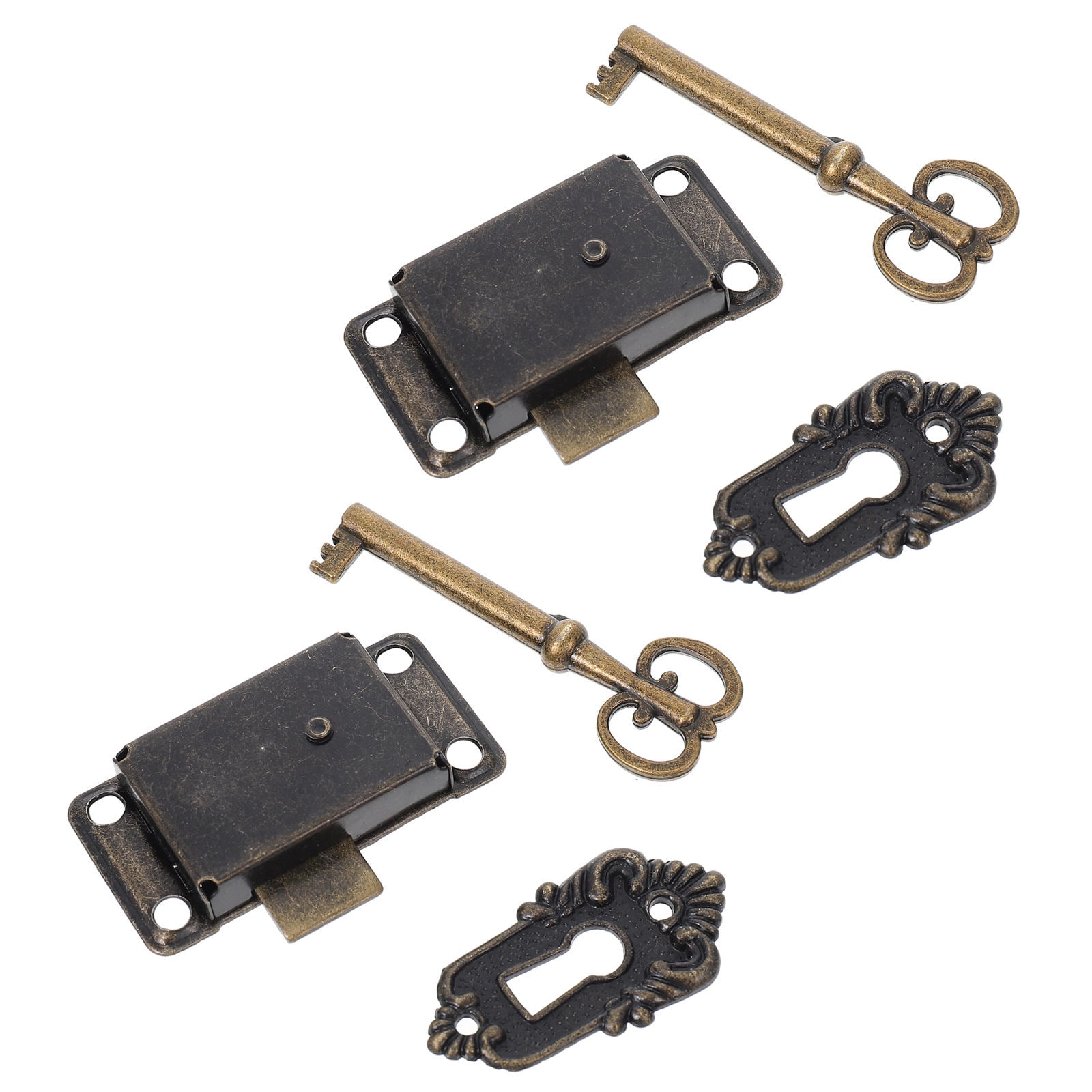 STRANDCHIC Vintage Cabinet Locks Set of 2, Zinc Alloy Decorative ...
