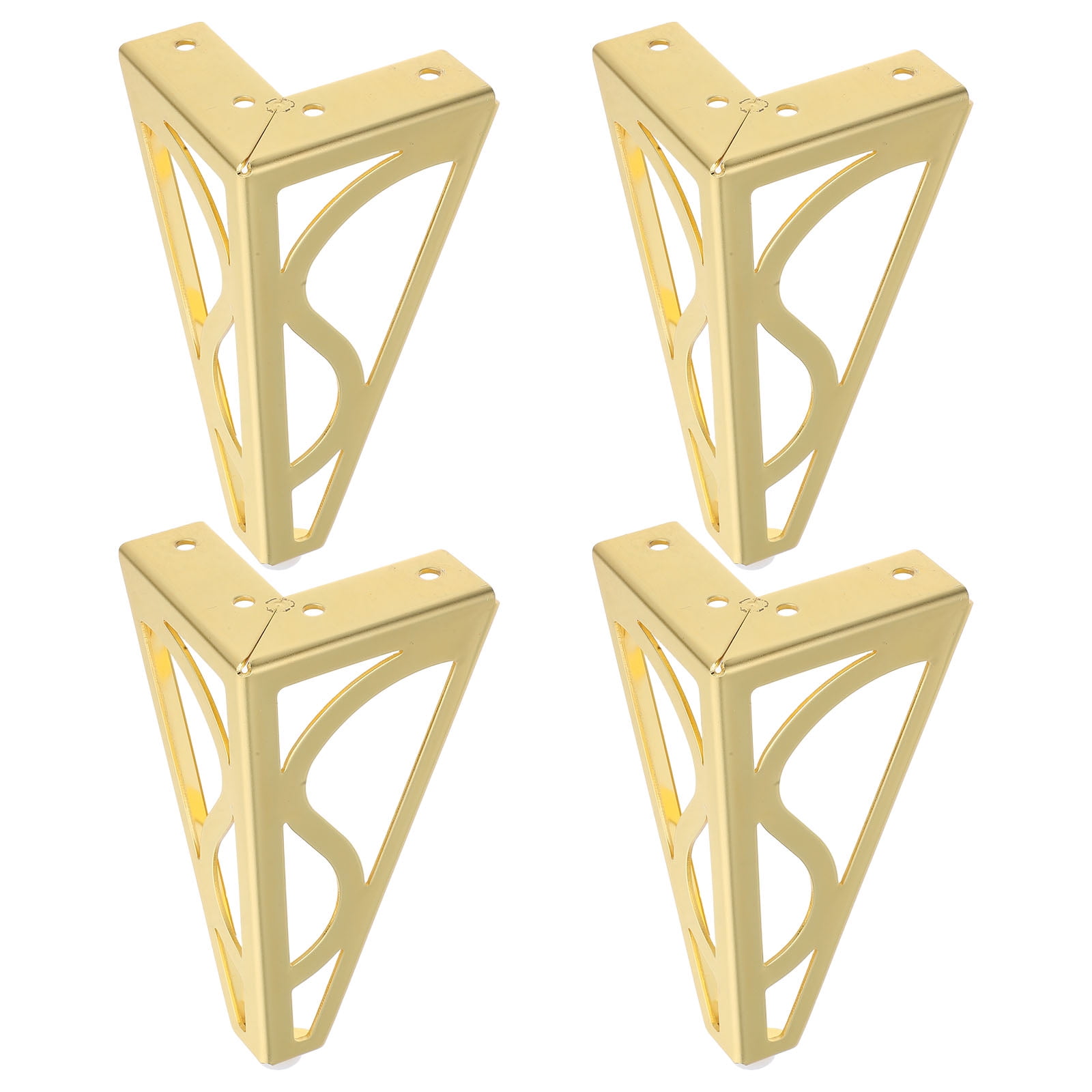 STRANDCHIC Heavy Duty Metal Table Legs 4Pcs Golden Cold Rolled Steel ...