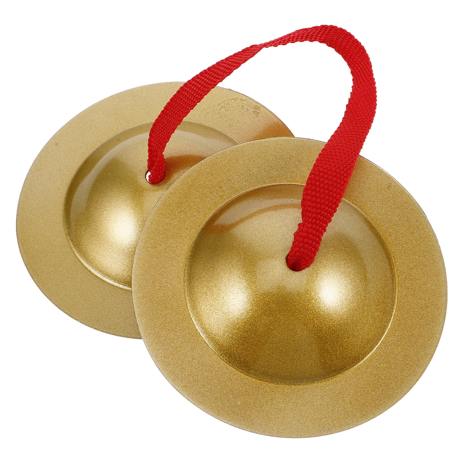 STRANDCHIC Mini Hand Cymbals Textile Ornaments Golden Metal Compact ...