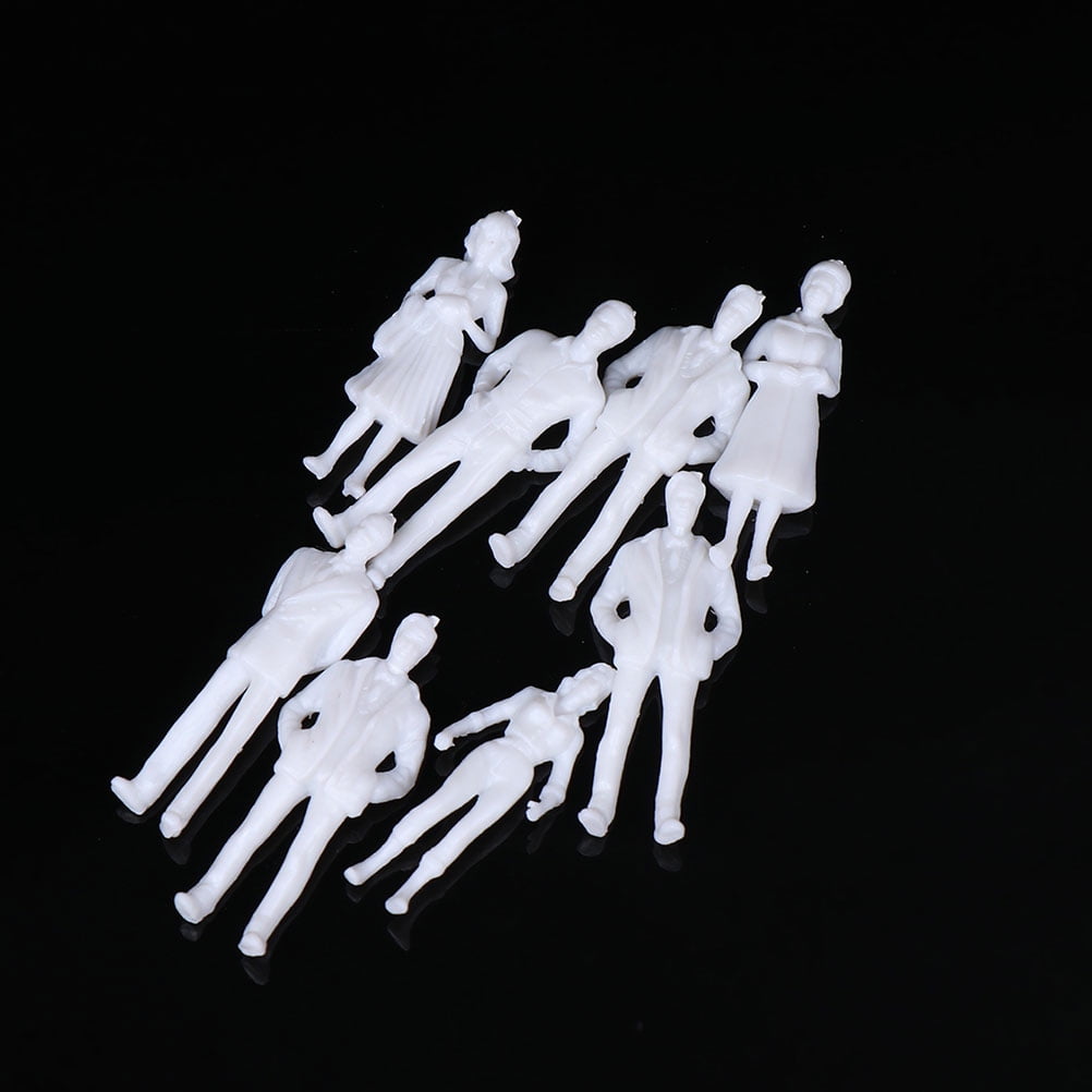 STRANDCHIC Miniature People Figurines 50Pcs White For Model Train ...