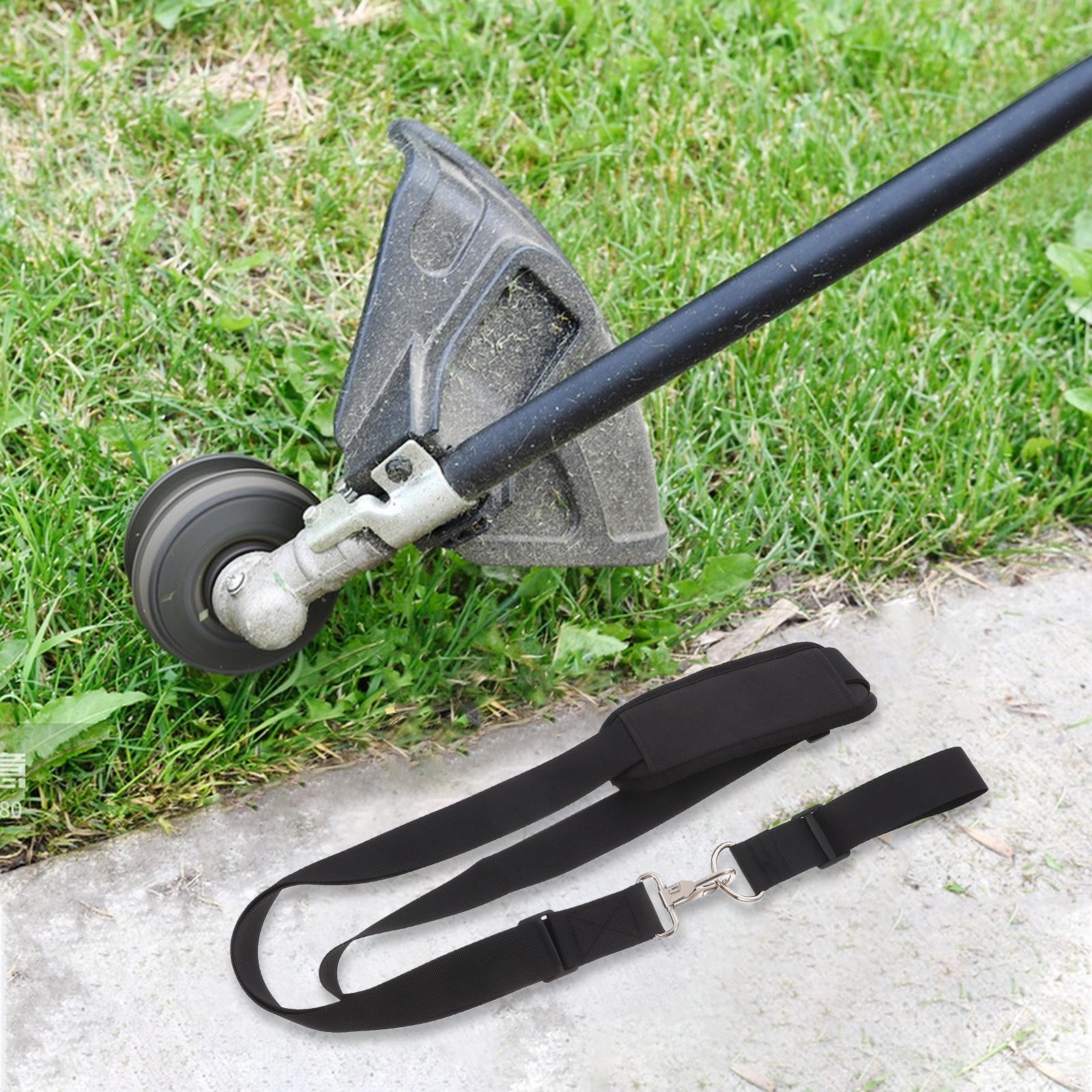 STRANDCHIC Adjustable Lawn Mower Shoulder Strap Comfortable Black Nylon ...
