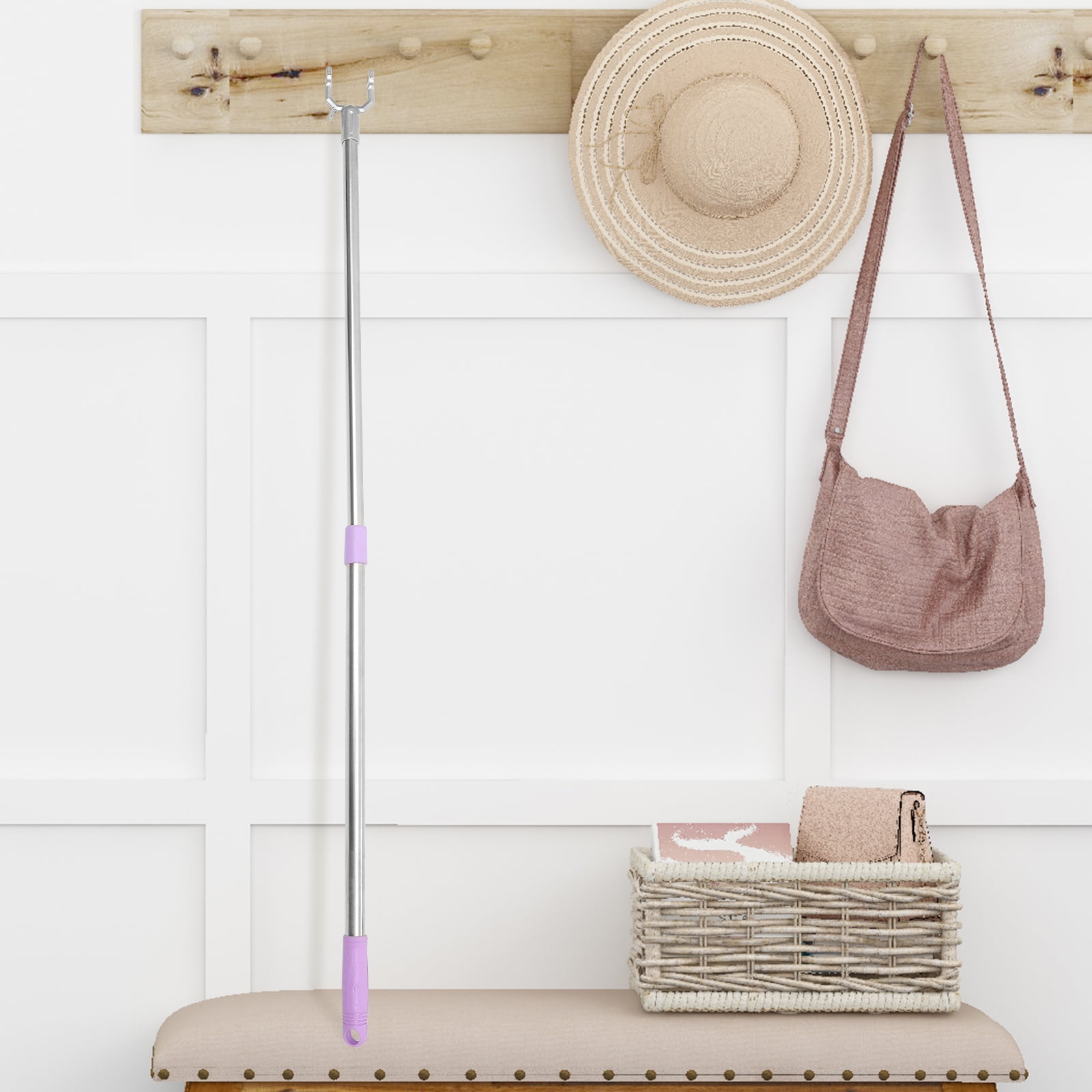 STRANDCHIC Home Clothesline Rod Clothes Reaching Pole Aluminium Laundry ...