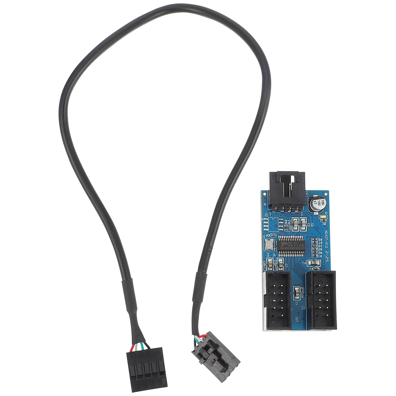 STRANDCHIC Computer USB Header Extension Adapter Blue 9pin Splitter ...