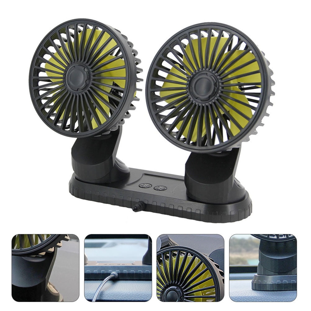 STRANDCHIC Car Electric Fan Dual-Head Portable USB Cooling Assorted ...