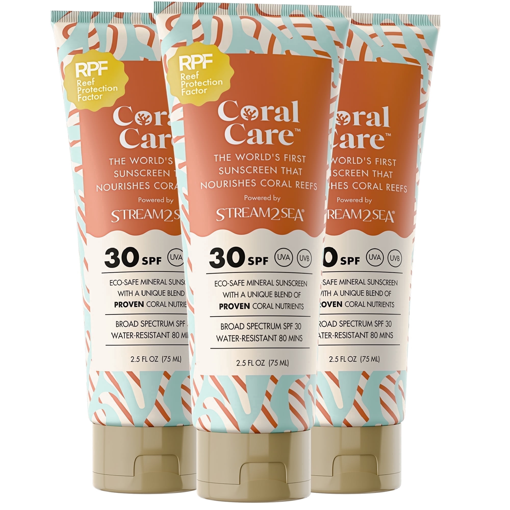 STREAM2SEA Coral Care Biodegradable Reef Safe Sunscreen SPF 30, UVA ...