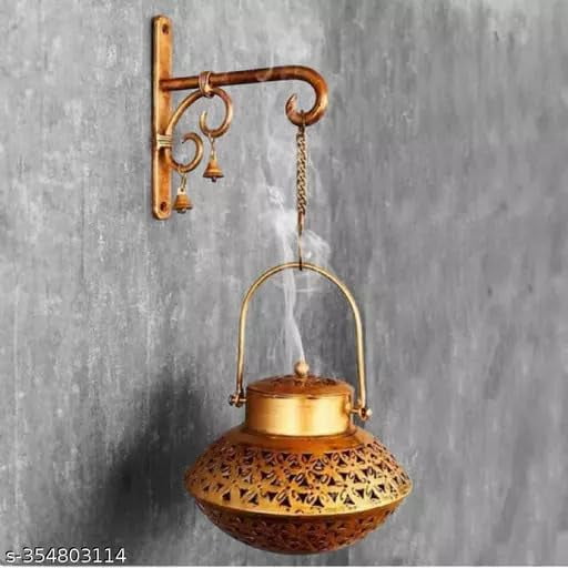 STREET CRAFT Iron Degchi Dhoop Holder and Tea Light Holder for Home and ...