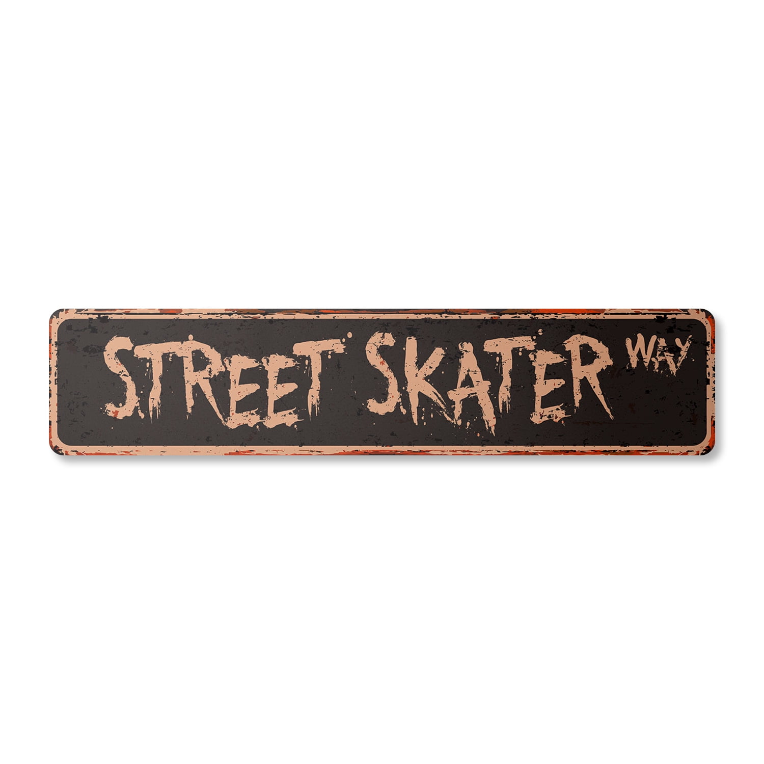 STREET SKATER Vintage Plastic Street Sign skateboarding skate ramp ...