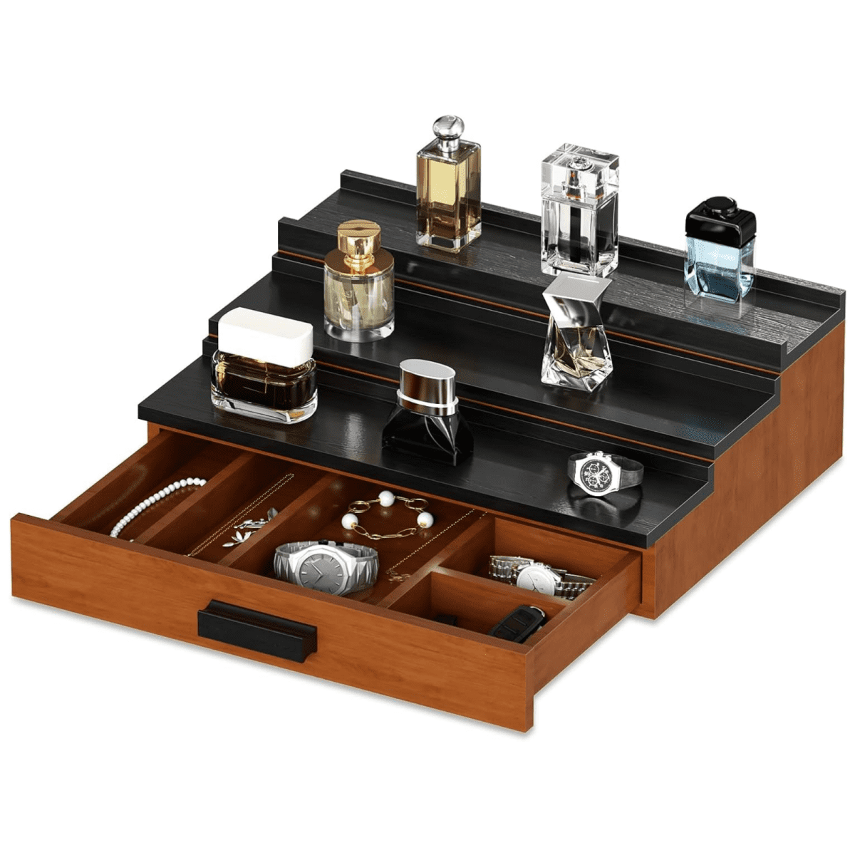 STRELECT 3-Tier Cologne Organizer For Men, Cologne Stand with Hidden ...