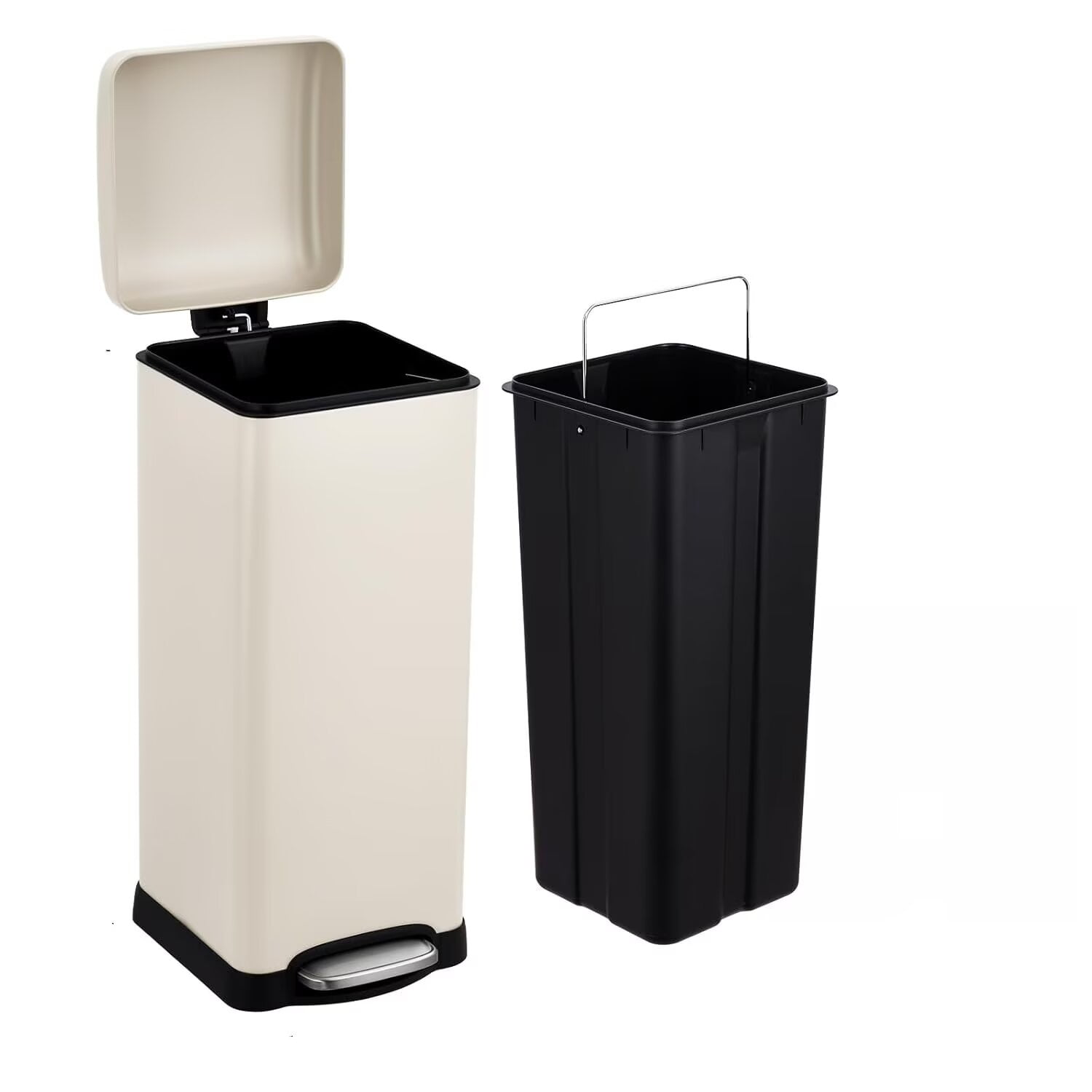 STRELECT 8 Gallon/30 Liter Bathroom Step Trash Can, Stainless Steel ...