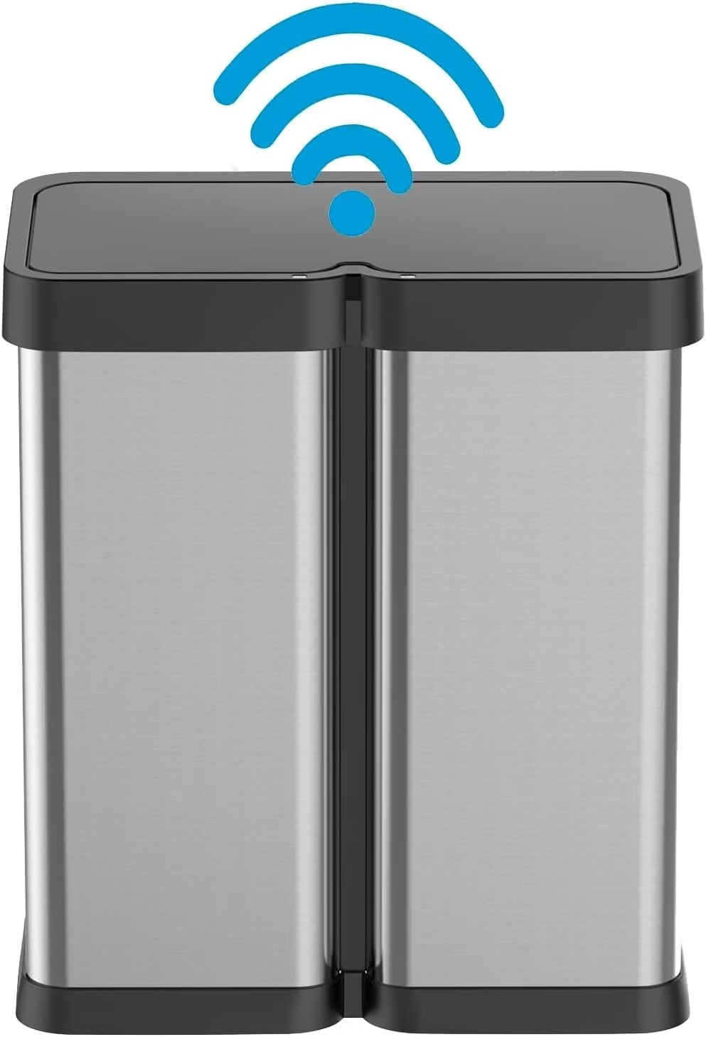 STRELECT Automatic Motion Sensor Trash Can, 60 Liter/16 Gallon Smart Dual Garbage Can, Touchless ...