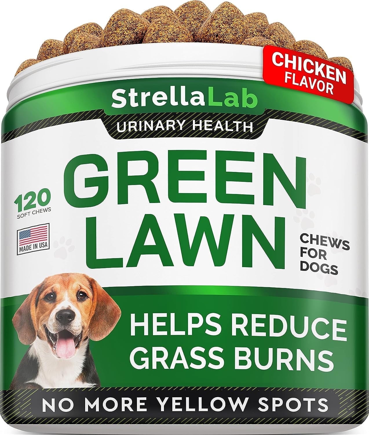 STRELLALAB Grass Burn Spot Chews for Dogs - Dog Urine Neutralizer for ...