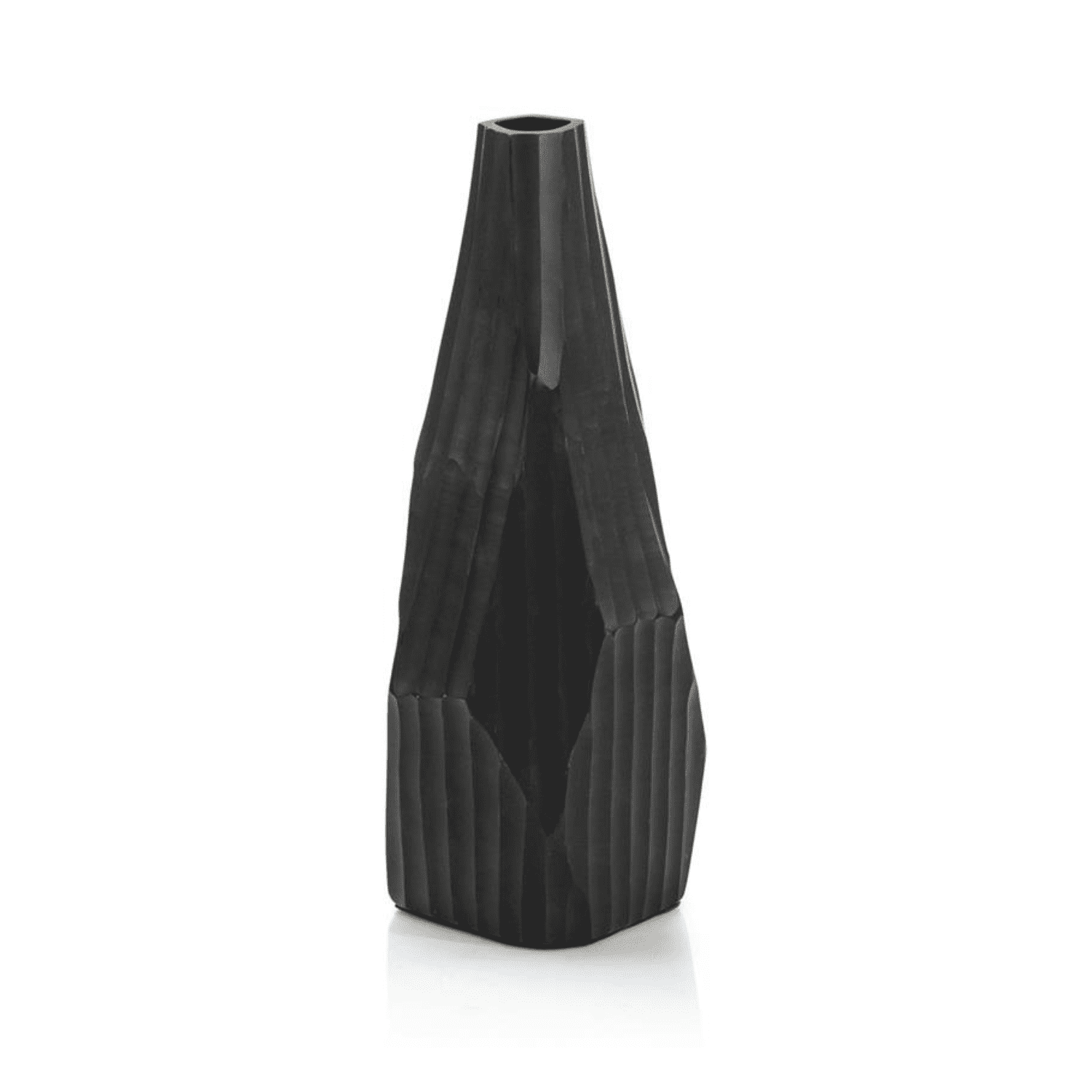 John Richard Striae Vase II: Angular Profile, Mouth-Blown Art Glass ...