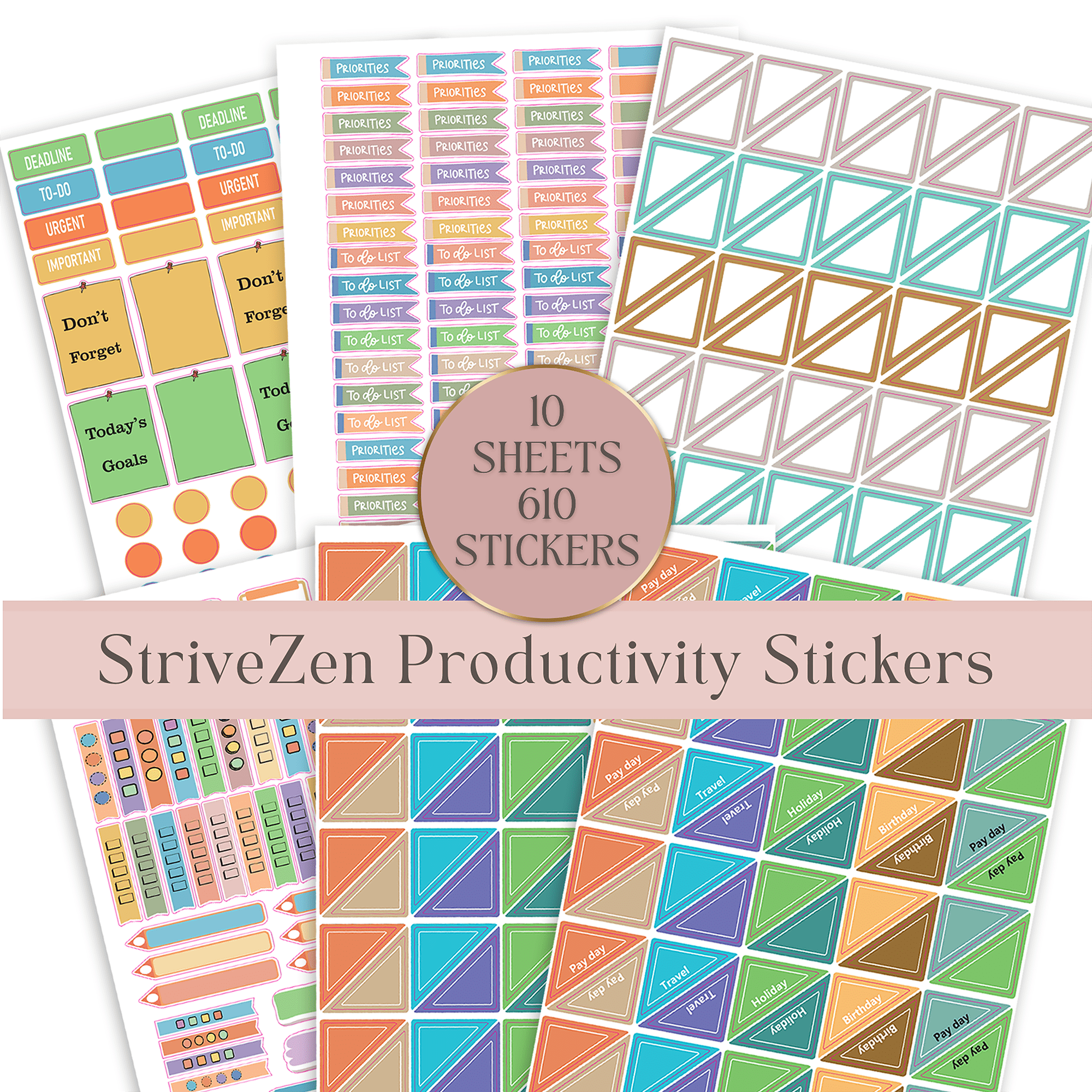 STRIVEZEN Calendar Planner Stickers - Productivity for Business ...