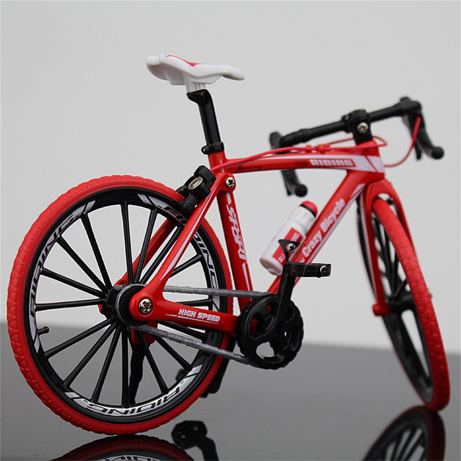 STROLA Action Figures,Alloy Racing Bicycle Toy 1:10 Ornaments Mini Bike ...