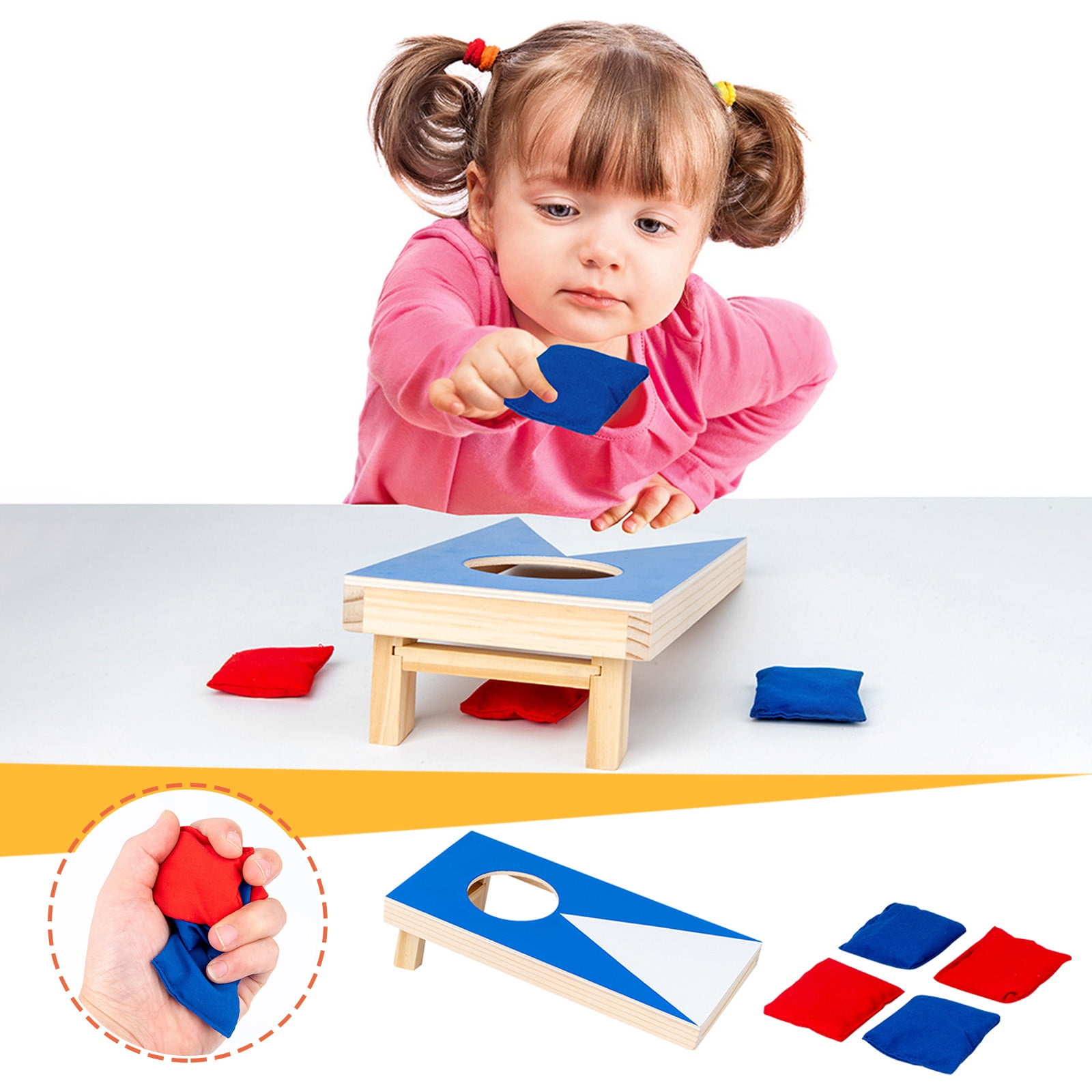 STROLA Board Games,Wooden Mini Board Game, Sandbag Throwing Sense ...