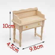 Miniature Wooden Round Table Doll House Side Table Dollhouse Decoration ...