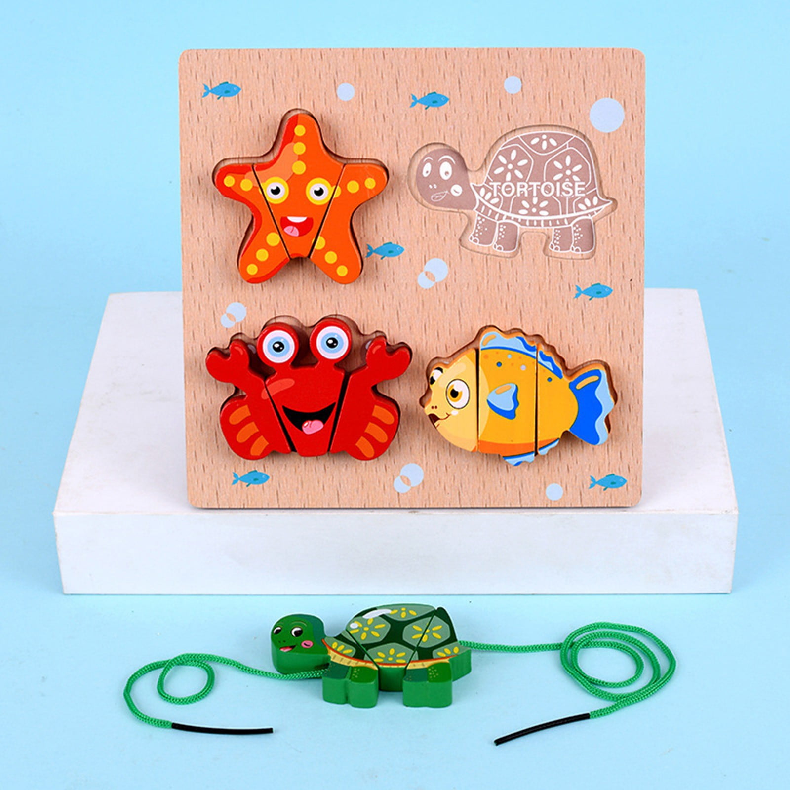STROLA Puzzles For Kids Ages 4-6,Children's Wooden Puzzle Cognitive ...