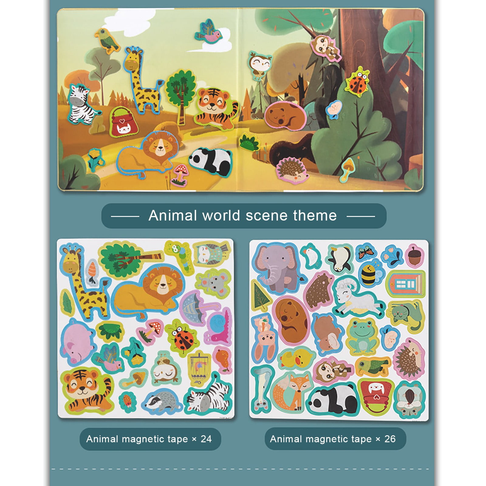 STROLA Puzzles For Kids Ages 4-6,Magnetic Puzzle Book Clip Scene Puzzle ...