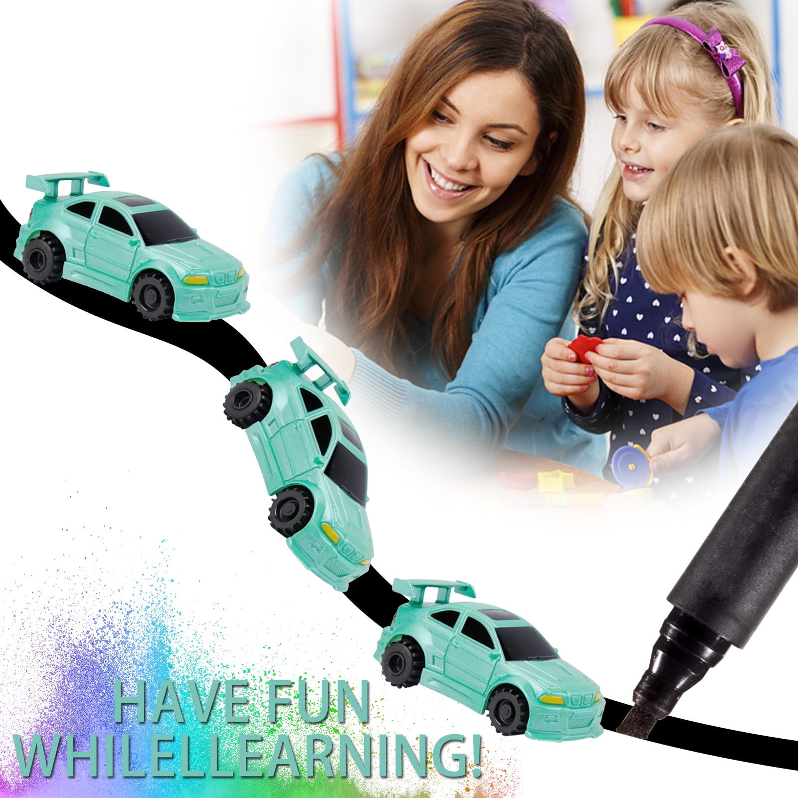 STROLA Racing Car Toys With Lights and Sounds,Line Induction Car And ...