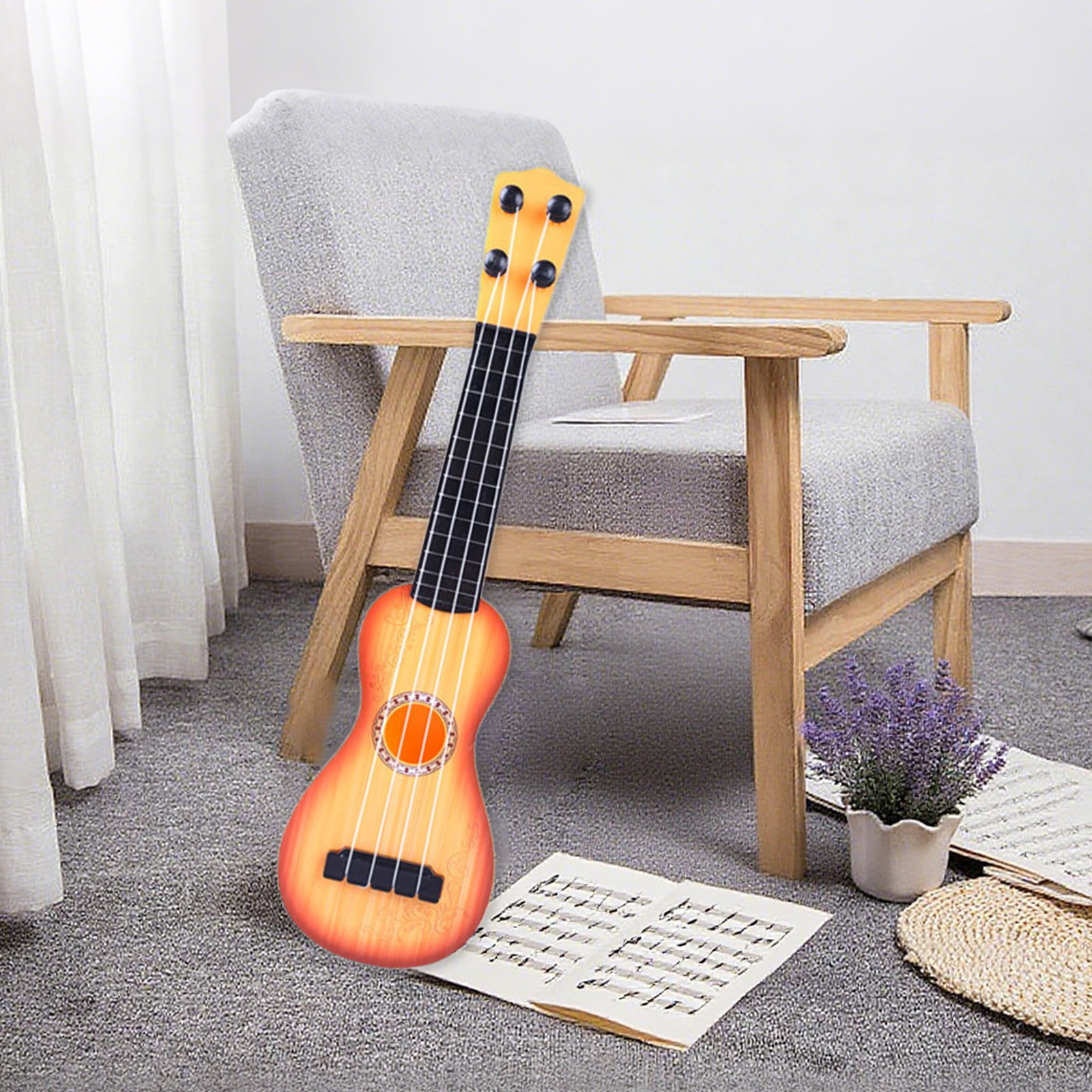 STROLA Yellow 15 Inch Ki-ds Ukulele - Chi-ldren's Educational Musical ...